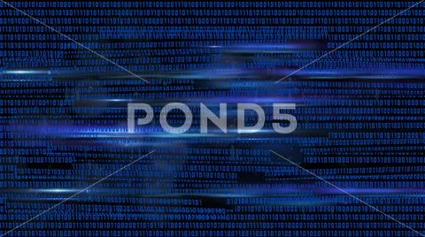 Data leak symbolic on blue destroyed binary code background: Royalty Free #159645942