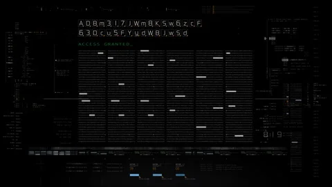 Data Matrix Nexus Advanced Simulation UI... | Stock Video | Pond5