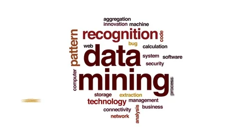 Data mining animated word cloud, text de... | Stock Video | Pond5