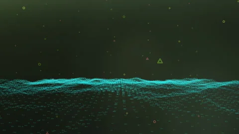 Data Ocean Visualization. Colourful 4k A... | Stock Video | Pond5