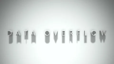 data overflow 3D title animation white t... | Stock Video | Pond5