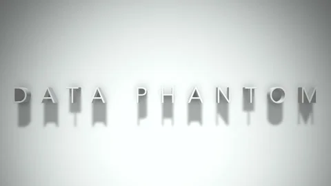 data phantom 3D title animation white te... | Stock Video | Pond5