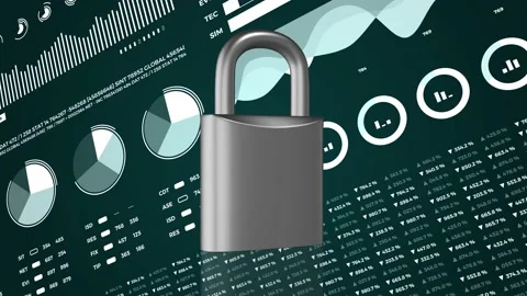 Data protection, digital security, anima... | Stock Video | Pond5