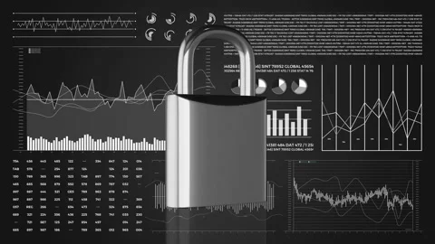 Data protection, digital security, anima... | Stock Video | Pond5