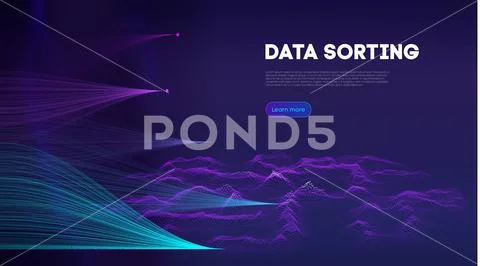 Data sorting information infographic. Data funnel ai network ...