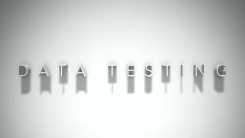data testing 3D title animation white te... | Stock Video | Pond5