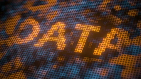 DATA text made of pixels on the screen, ... | Stock Video | Pond5