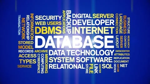Database animated word cloud,animation t... | Stock Video | Pond5