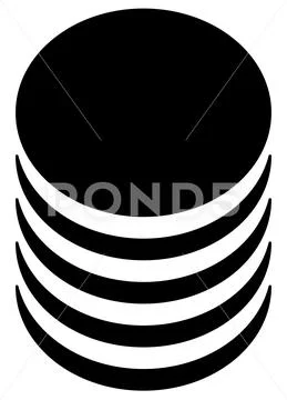 Database, barrel, cylinder shape symbol. Vector illustration. ~ Clip ...