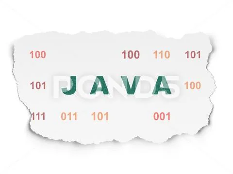 Database concept: Java on Torn Paper background ~ Clip Art #70268831