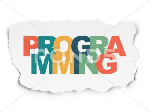 Database concept: Programming on Torn Paper background: Royalty Free ...