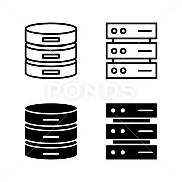 Database icons vector. database sign and symbol ~ Clip Art #242302131