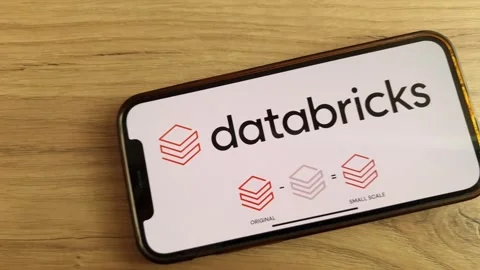 Databricks logo displayed on mobile phon... | Stock Video | Pond5