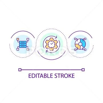 Dataset analysis planning loop concept icon ~ Clip Art #229273703