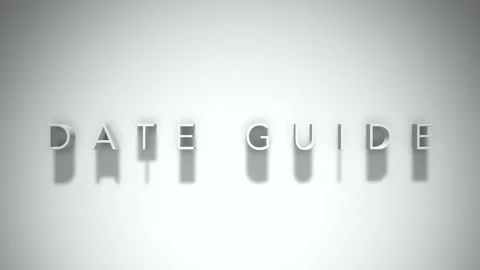 date guide 3D title animation with shado... | Stock Video | Pond5