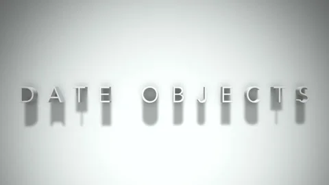 date objects 3D title animation white te... | Stock Video | Pond5