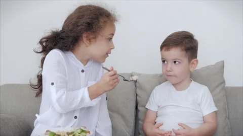 Daughter a pretty sister, nanny with a y... | Stock Video | Pond5