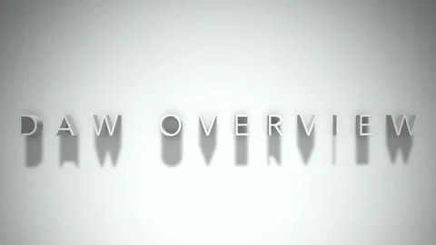 daw overview 3D title animation white te... | Stock Video | Pond5