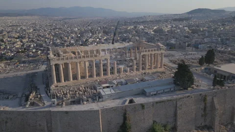 day curving back from Parthenon atop Acr... | Stock Video | Pond5
