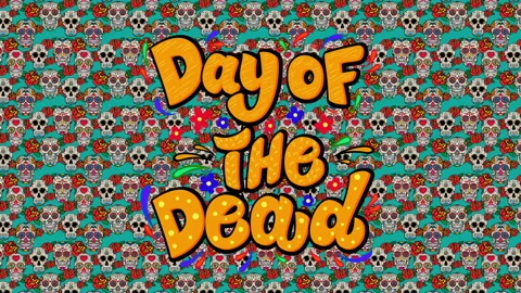 Day of the dead. Animated Card with back... | Stock Video | Pond5