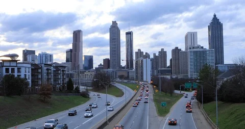 Day to night timelapse of Atlanta, Georg... | Stock Video | Pond5