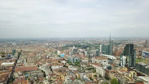 day time milan city modern block aerial ... | Stock Video | Pond5