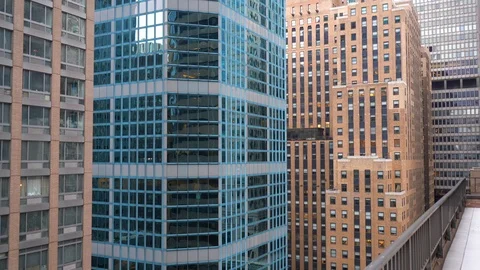 Day Time Pan Down View of Skyscraper Bui... | Stock Video | Pond5