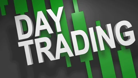 Day trading title graphic 3D animation f... | Stock Video | Pond5