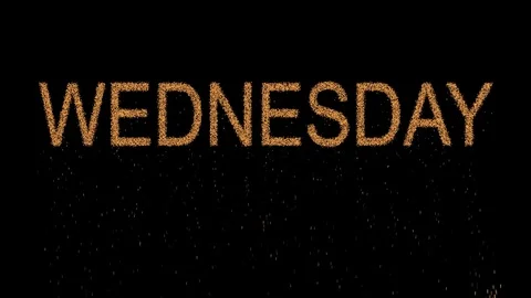 day of the week WEDNESDAY appears from t... | Stock Video | Pond5