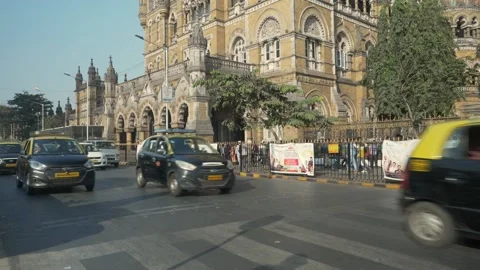Daytime traffic across streets of Chhatr... | Stock Video | Pond5