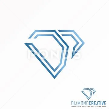 DC logo. DC lettering design. Diamond Image. Line art concept ...