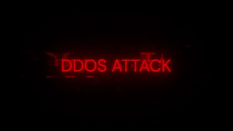 Ddos attack text with screen effects of ... | Stock Video | Pond5