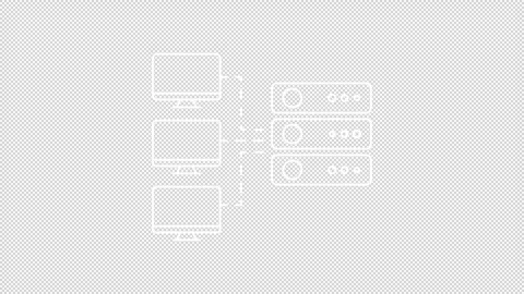 Ddos attack white line animation | Stock Video | Pond5