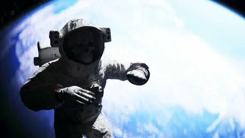 dead astronaut in outer space. Cadaver. ... | Stock Video | Pond5