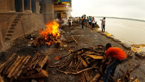 Burning Funeral Pyre Stock Video Footage | Royalty Free Burning Funeral ...