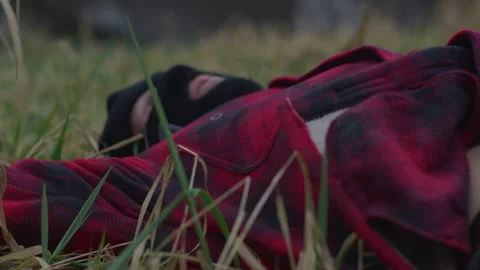 Dead Man in Black Ski Mask Lying in the ... | Stock Video | Pond5
