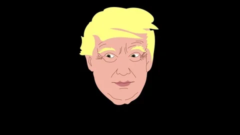 Dead Pan Face Character Black Background | Stock Video | Pond5