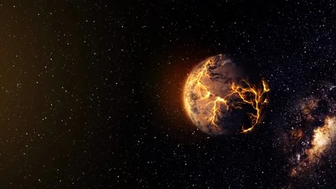 Dead Planet Rotating In Space HD | Stock Video | Pond5