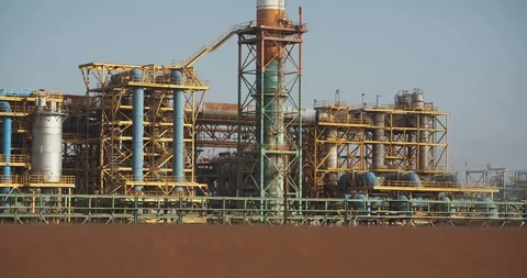 Dead Sea Works chemical factory for mine... | Stock Video | Pond5