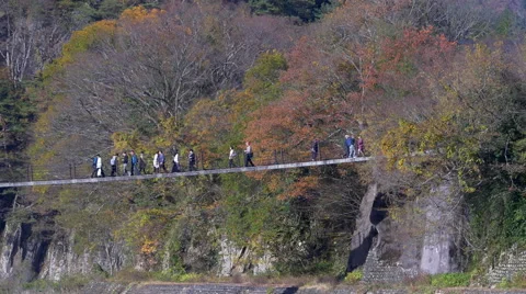 Deai Bridge in Shirakawago, Japan | Stock Video | Pond5
