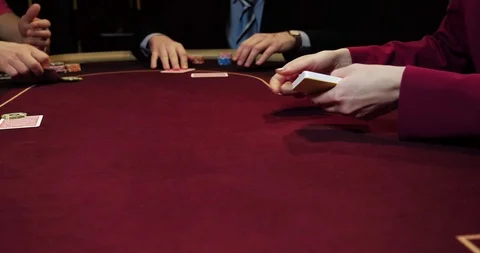Dealer cards at the table | Stock Video | Pond5