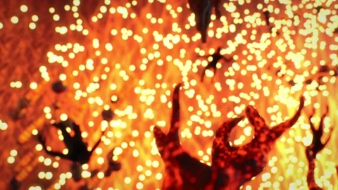 Death and hell cast into the lake of fir... | Stock Video | Pond5