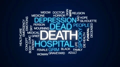 Death animated word cloud, text design a... | Stock Video | Pond5