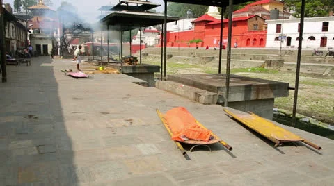 death corpse burning cremation fire, pas... | Stock Video | Pond5