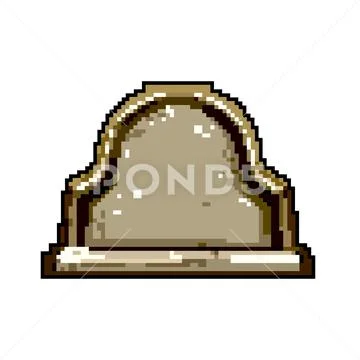 Death headstone game pixel art vector illustration Illustration #241468844