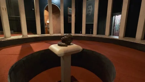Death mask of Stalin in Museum of Joseph... | Stock Video | Pond5