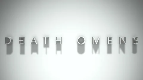 death omens 3D title animation with shad... | Stock Video | Pond5
