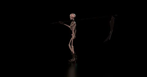 Death skeleton walking cycle, 3D looping... | Stock Video | Pond5