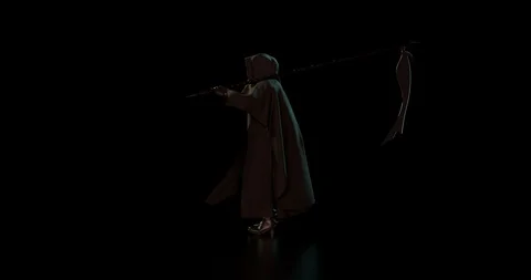 Death skeleton walking cycle, 3D looping... | Stock Video | Pond5