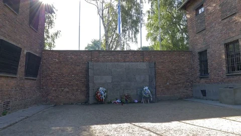 Death wall in Auschwitz concentration ca... | Stock Video | Pond5